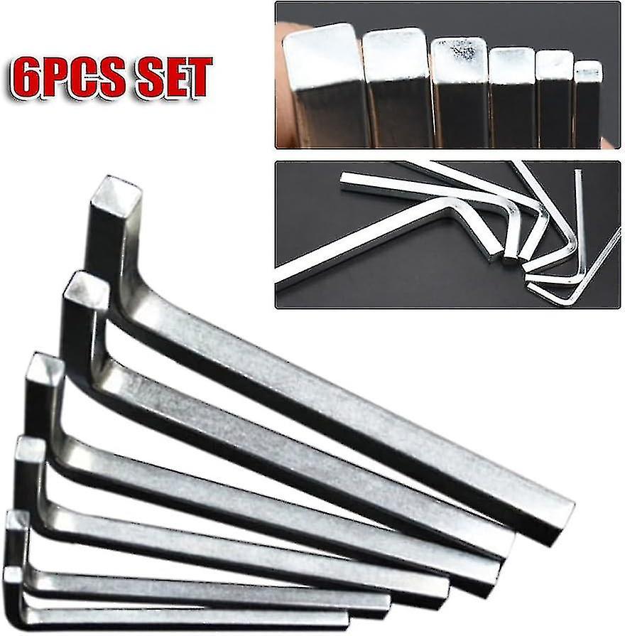 6pcs L-shaped Square Head Wrench,long Arm Hex Key Wrench Set,4 Point ...