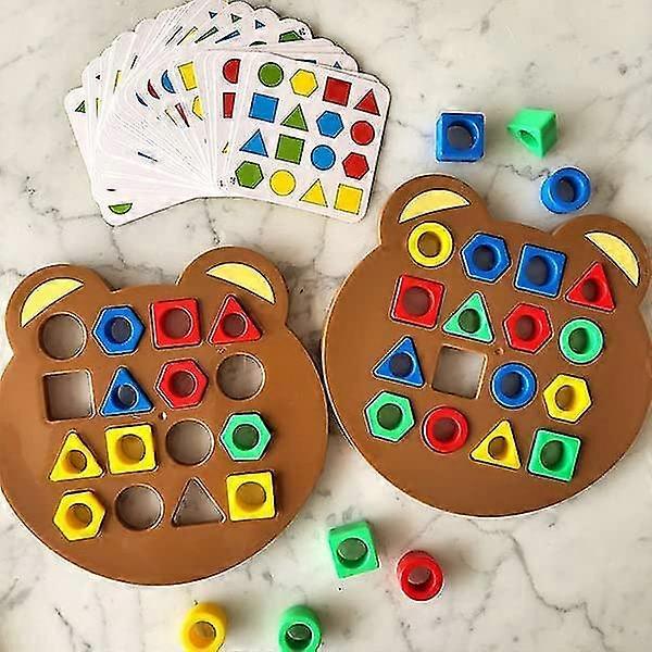Shape Matching Game, Puzzles Shape Color Matching Board Games, Parent ...