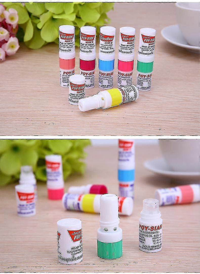 6pcs Thailand Eight Immortal Tubes Nose Refreshing Brain Bar Mint Tube ...