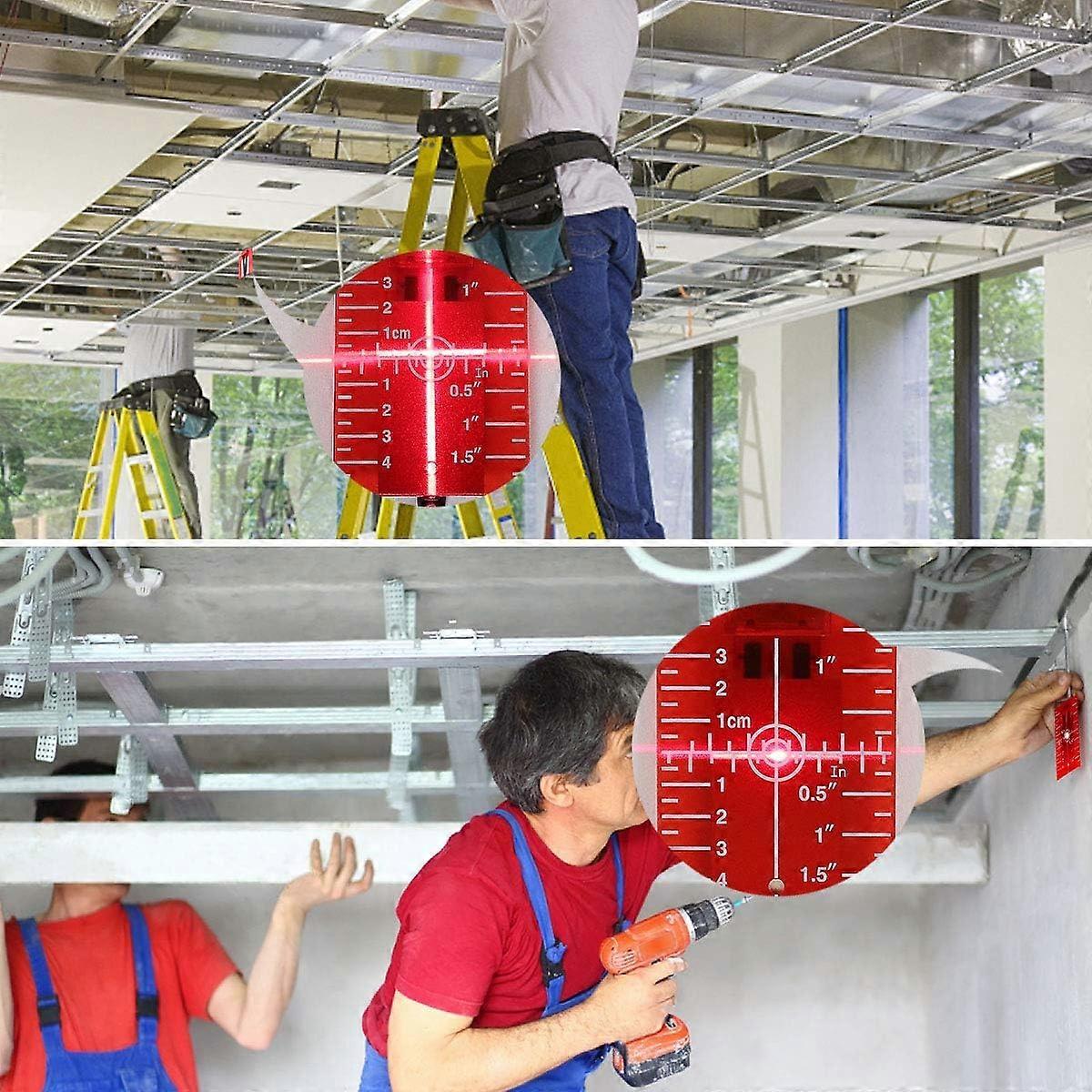 Red Laser Target, Magnetic Laser Target with Reflectors, for Use with ...