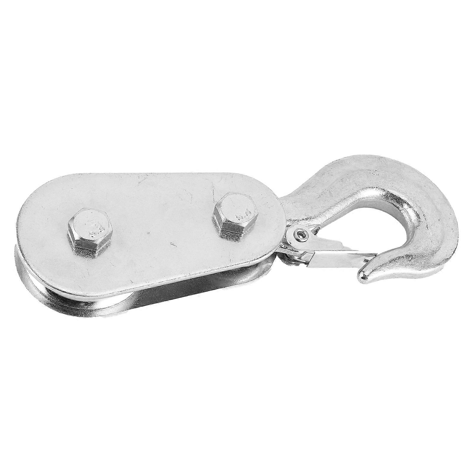 2 Ton Snatch Block Wire Rope Lifting Pulley with Hook for UTV ATV Quad ...