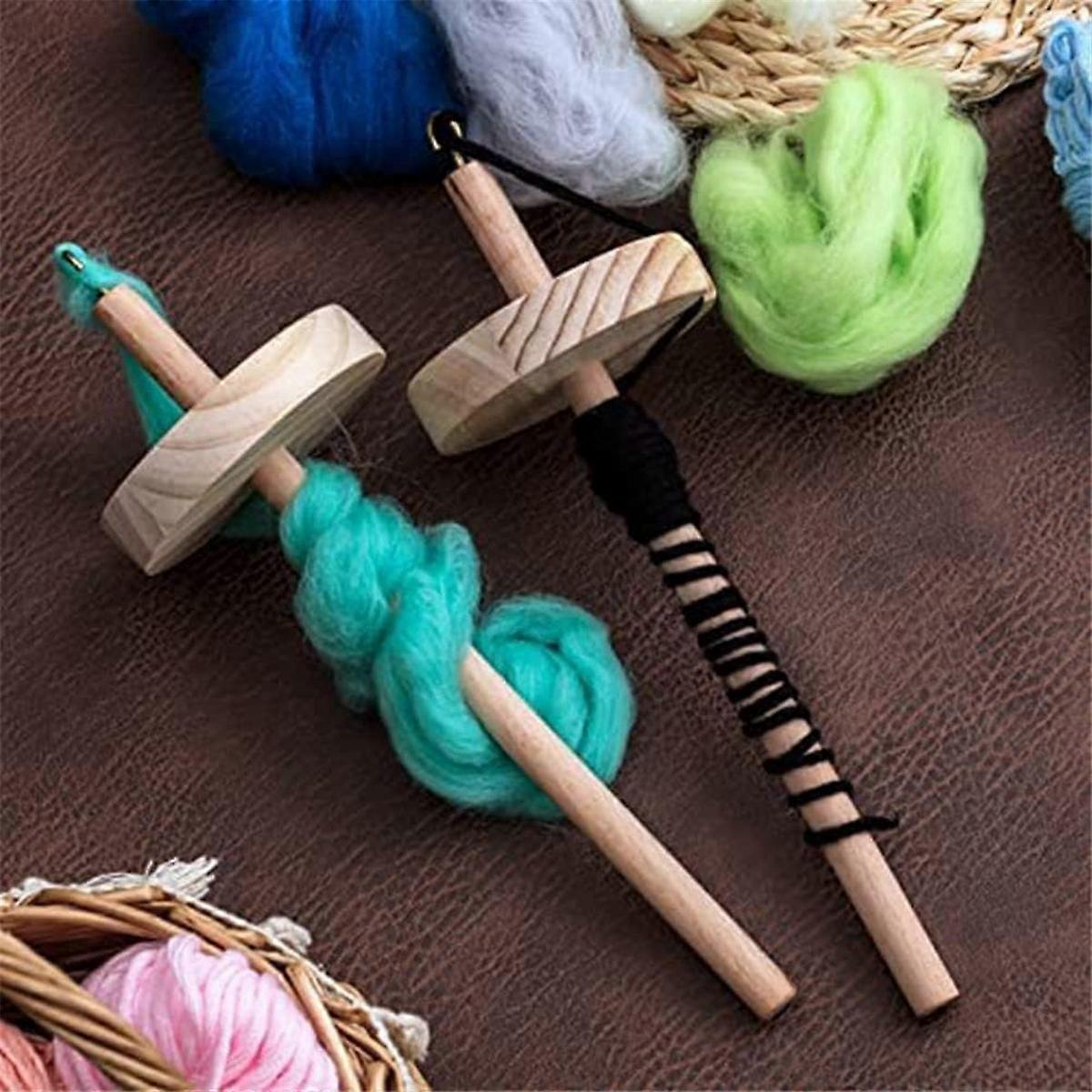 Drop Spindle Yarn Tool,Wooden Hardwood Spinner Wheel for Beginners ...