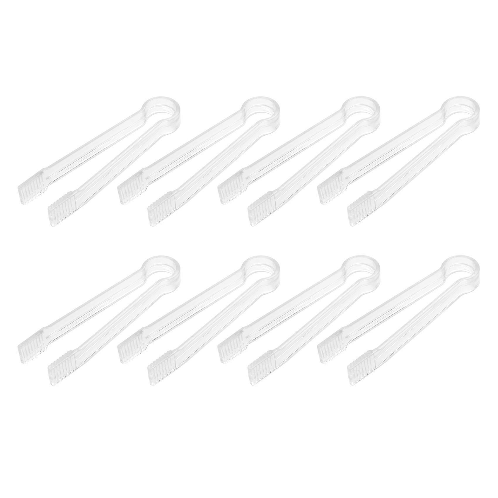 8 Pcs Plastic Buffet Serving Tongs Mini Serving Utensil Tongs ...