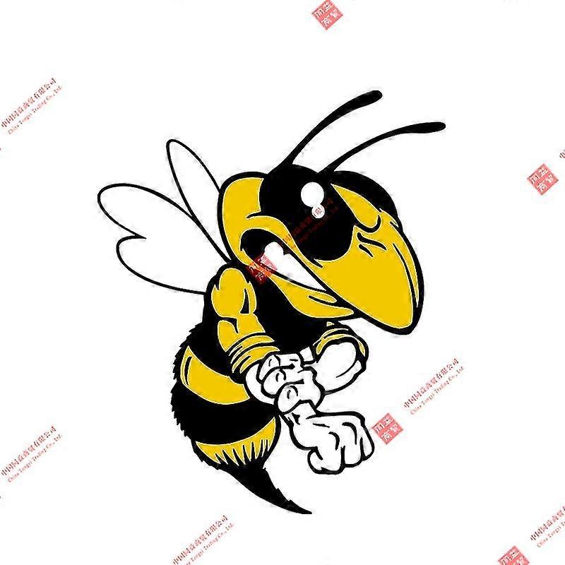 High Quality Cartoon Strong Angry Bee Bumblebee Helmet Sticker ...