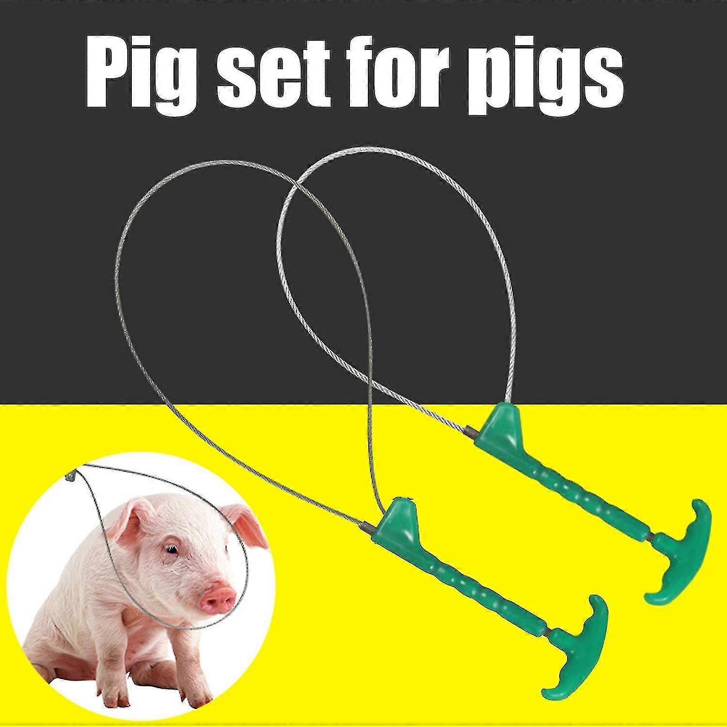 2 x Handheld Piggy Catcher Fitting Size Sturdy Snare Stainless Steel ...