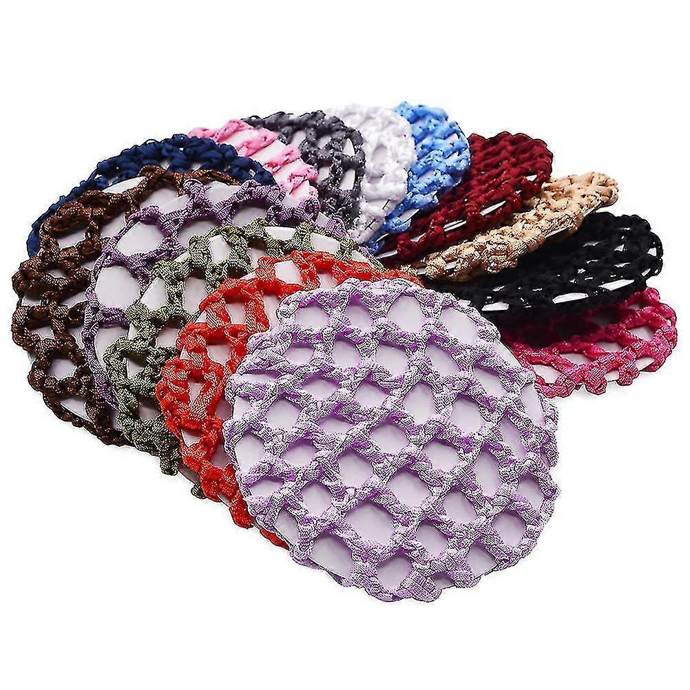 14pcs Profession Dancer Hair Net Profession Hairnet Mesh Crochet Hair ...