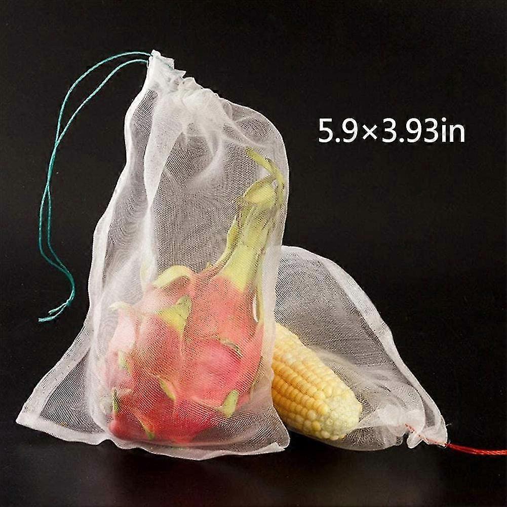 Fruit Protection Bags, 100 Pack 4 X 6 Inch Nylon Net Barrier Bag With ...