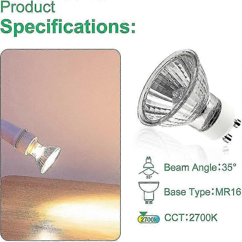 Gu10 35 Watt Halogen Reflector Light Bulb Warm White Dimmable, Gu10 ...