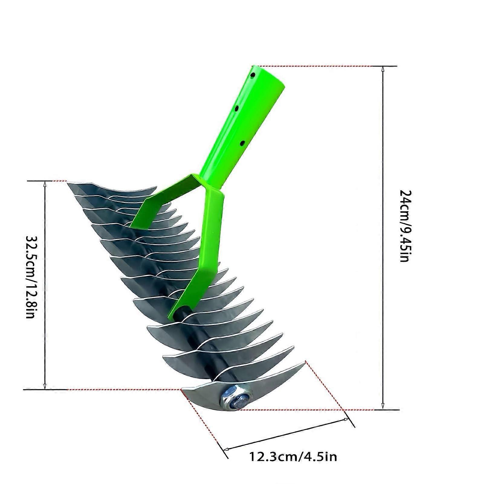 Steel Tine Thatch Rake Soil Rake Cultivator Multi-Purpose Gardening ...