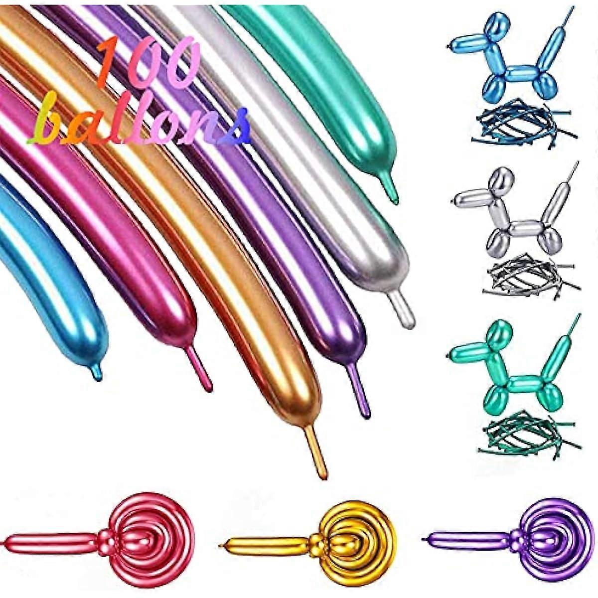 100pcs Modelling Balloon 260Q Long Balloons for Balloon Animals ...