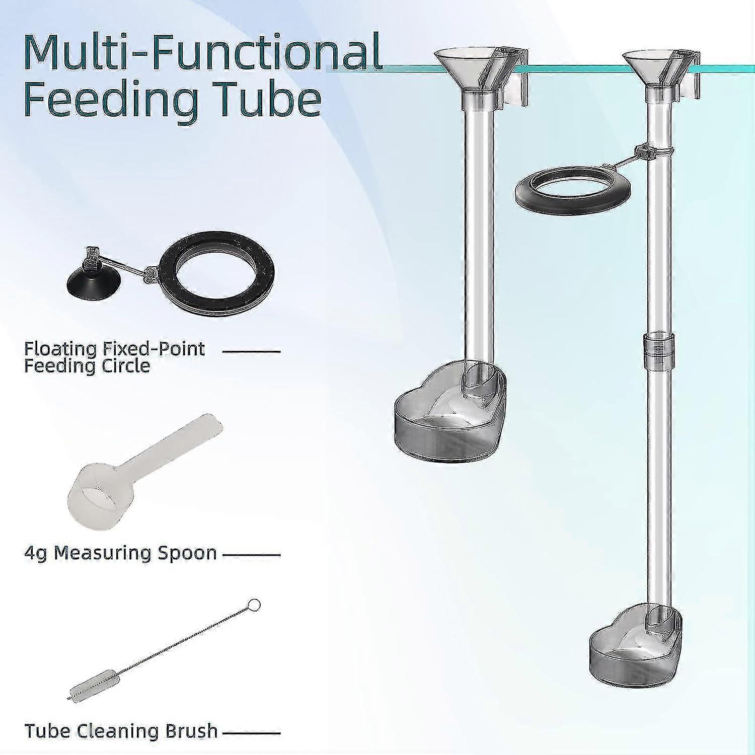 Shrimp Feeding Dish Set, Aquarium Fish Feeder Tube Kit With Feeding ...