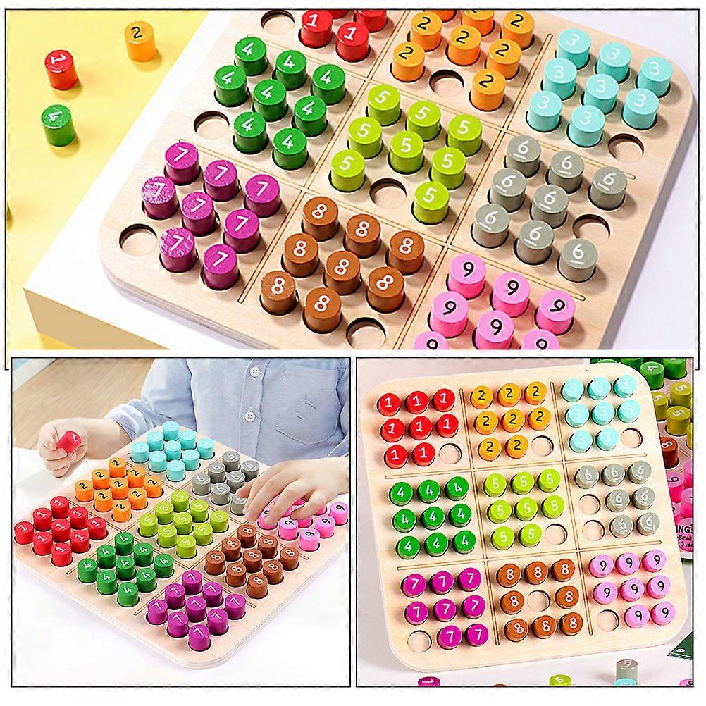 1 Set Wooden Sudoku Game Wood Sudoku Toy Desktop Sudoku Chess Toy ...