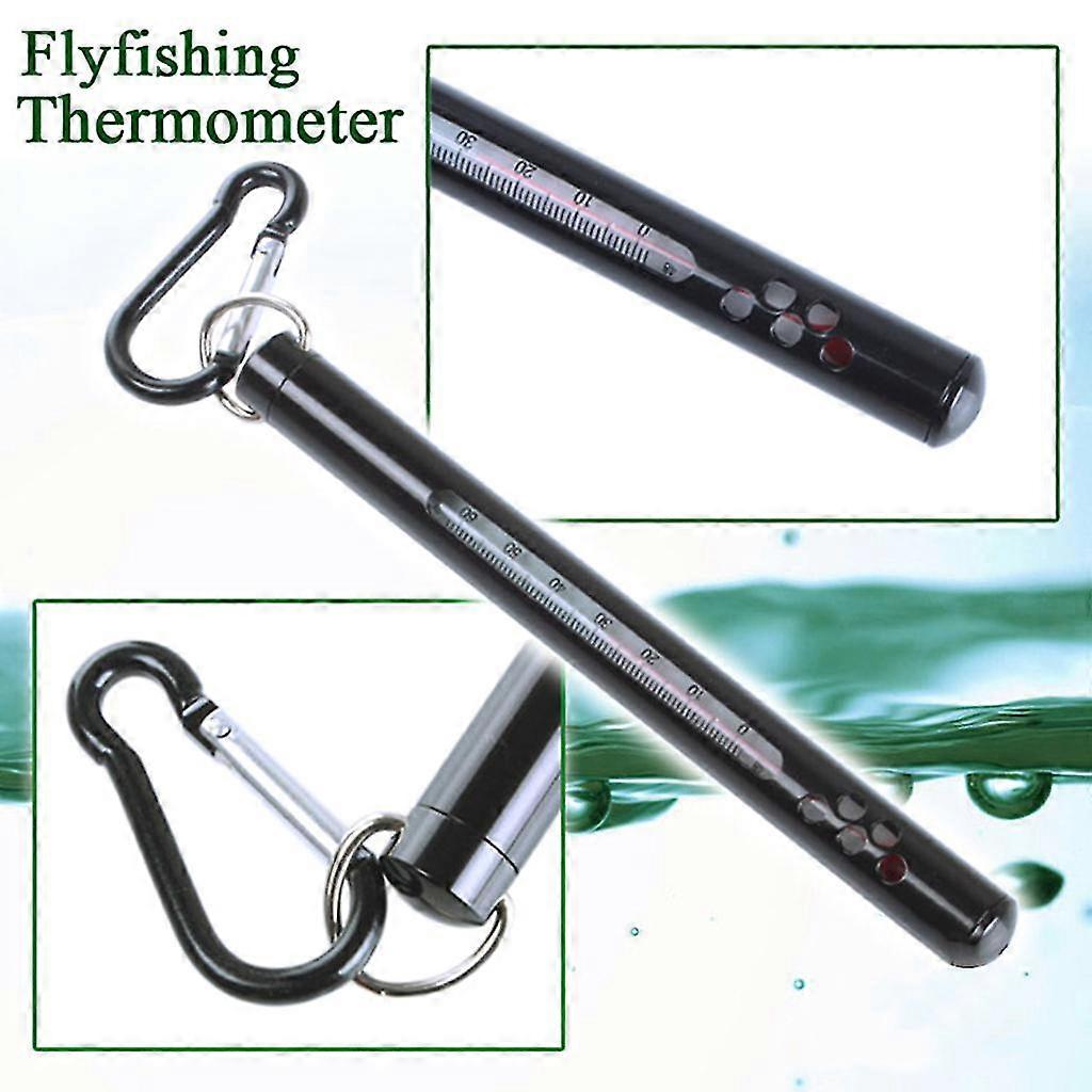 1 Piece Outdoor Metal Fly Fishing Water Stream Thermometer Streamside ...