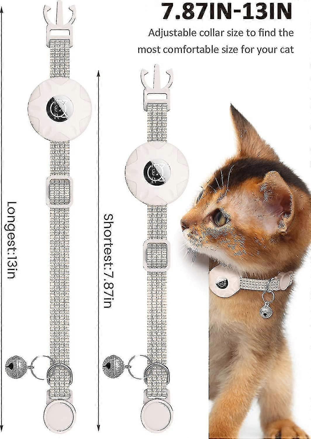 Airtag Cat Collar, Reflective Kitten Collar Breakaway with Airtag ...