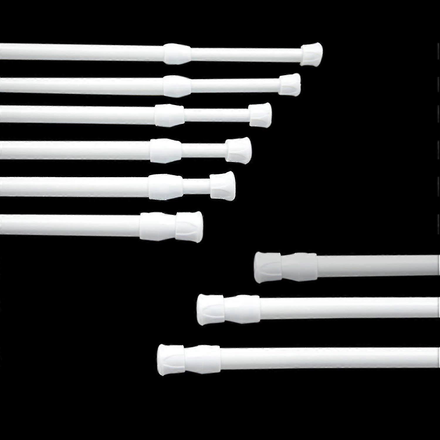 6 Pack Tension Rods, Adjustable Spring Cupboard Rod Curtain Rods White ...