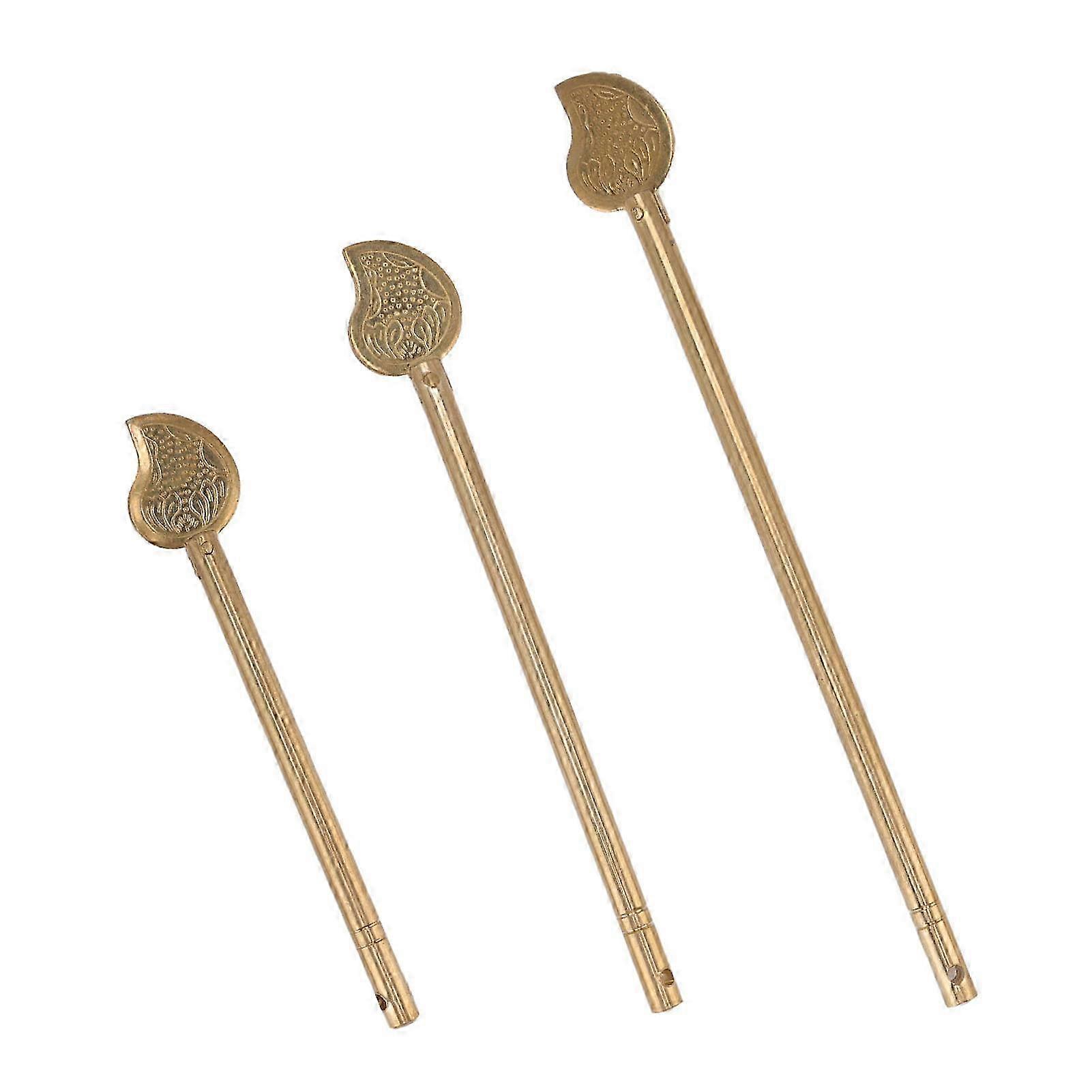 3PCS Cabinet Key Latch Leaf Shaped Cabinet Locking Pin Brass Chinese ...