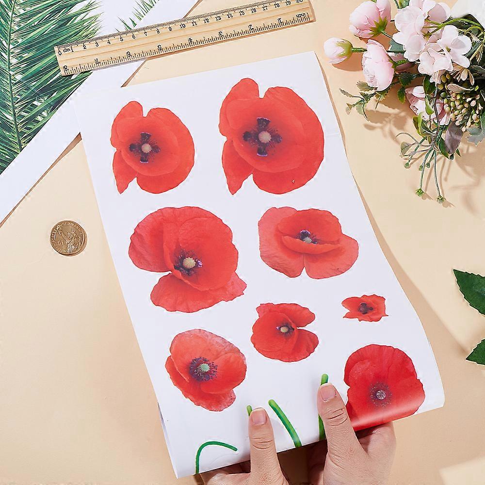 PVC Self Adhesive Floral Wall Decorative Stickers Flower Waterproof ...