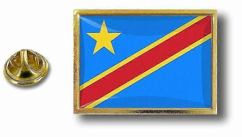 Pins Pin Badge Pin's Metal Avec Pince Papillon Drapeau Congo Rdc ...