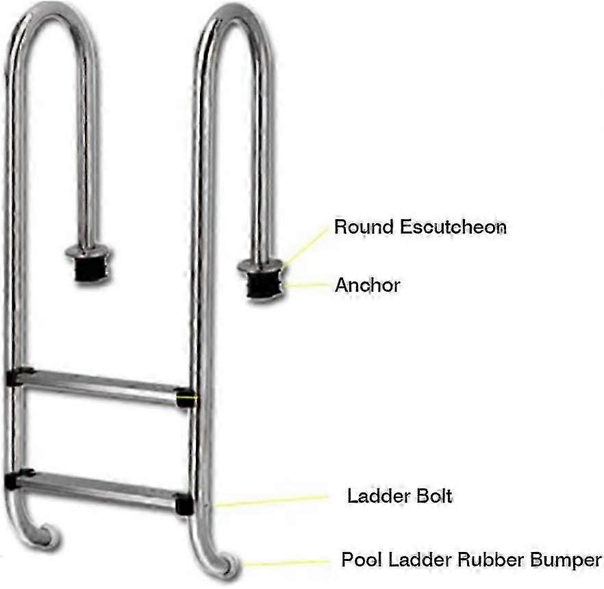Pool Ladder Replacement Kit with Bolt and Rubber Ladder with Pool ...