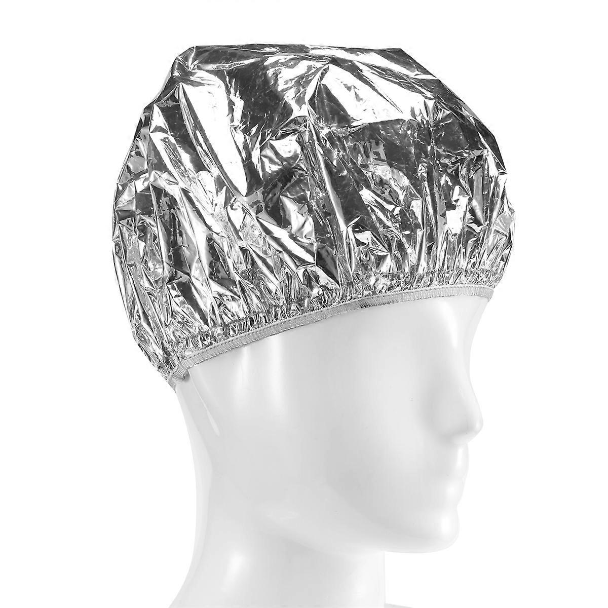 Shower Cap Heat Insulation Aluminum Foil Hat Elastic Bathing Cap for ...