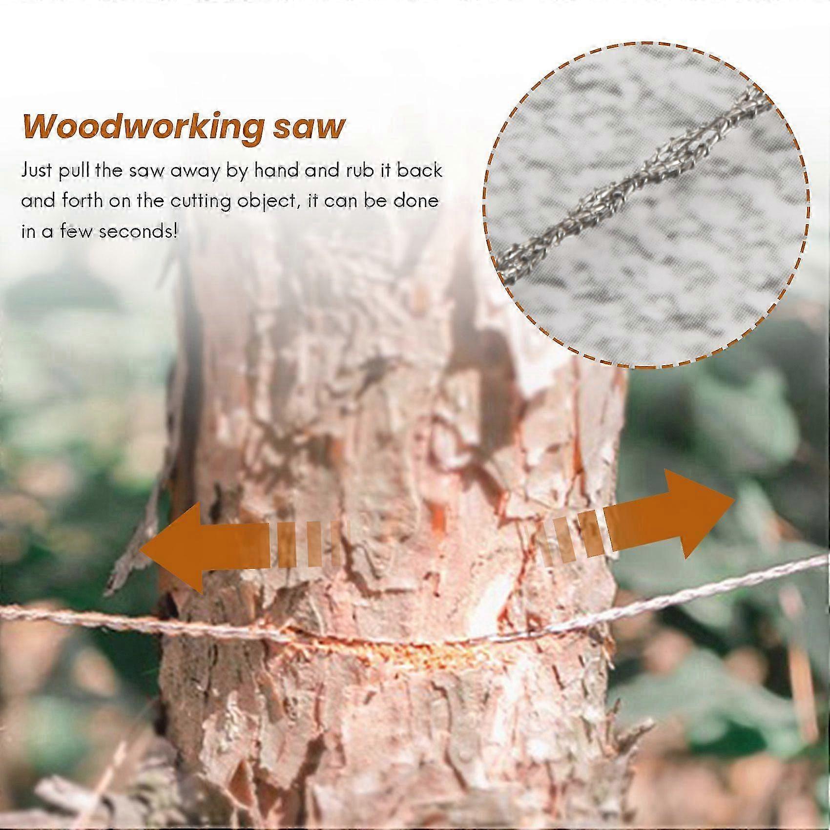 Outdoor Hand-drawn Rope Saw 304 Stainless Steel wire Saw Camping Life ...