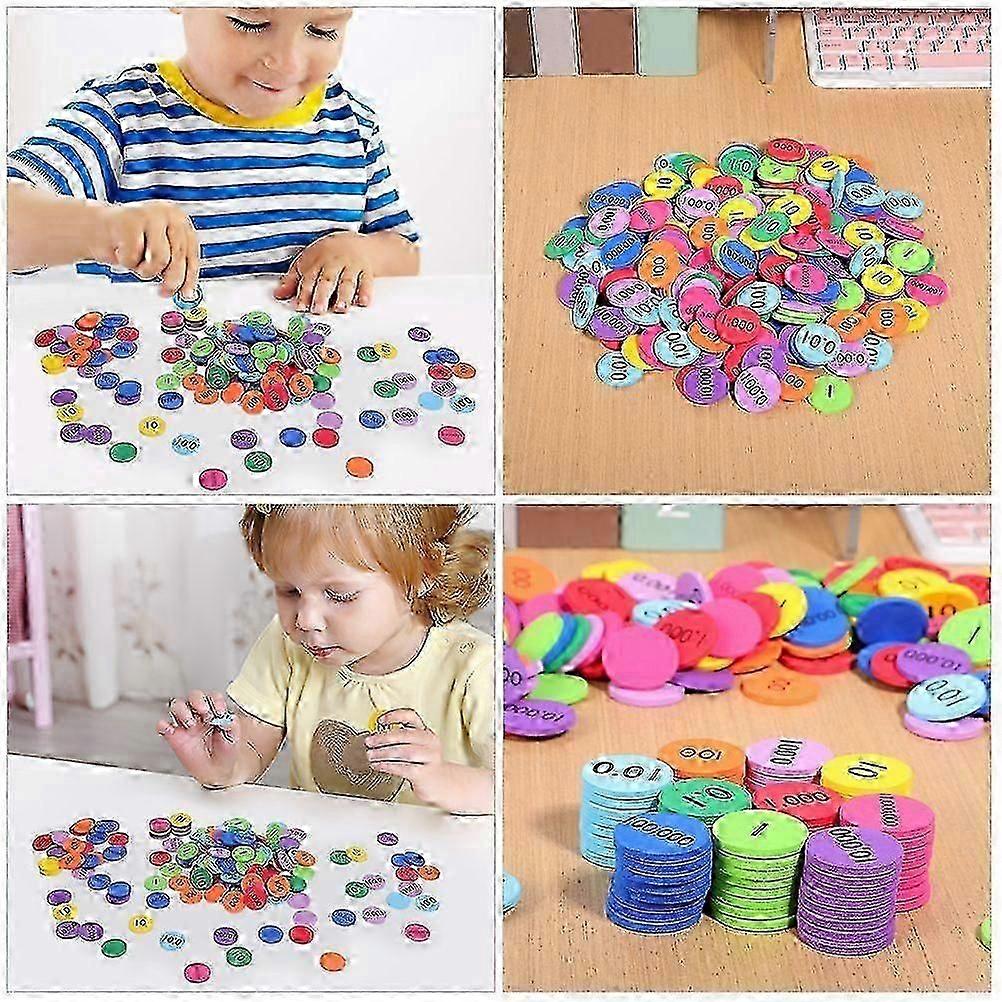 3 Set 10-Value Decimals To Whole Numbers Place Discs Set Educational ...