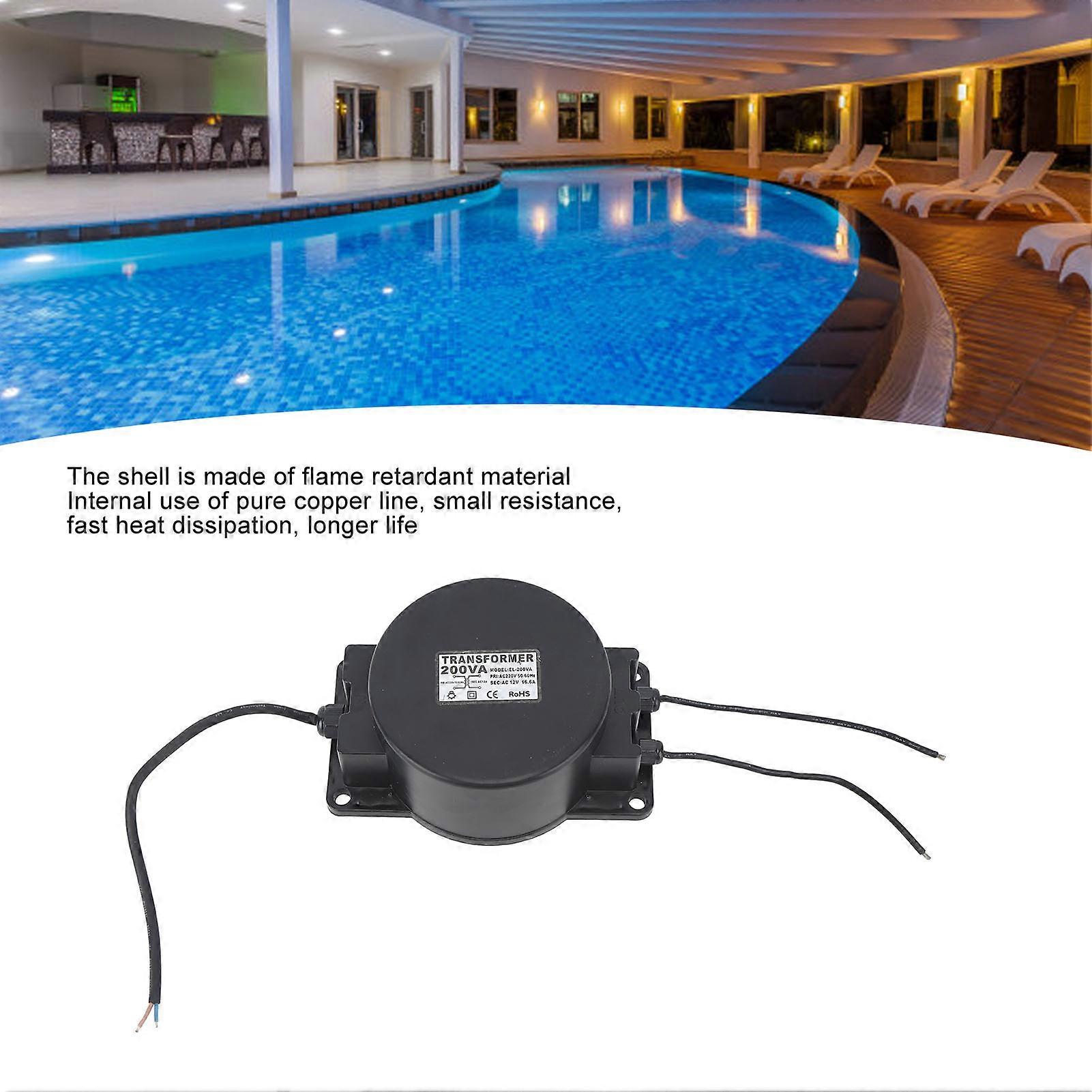 Swimming Pool Transformer Power Supply 200VA 220V to 12V Low Voltage ...