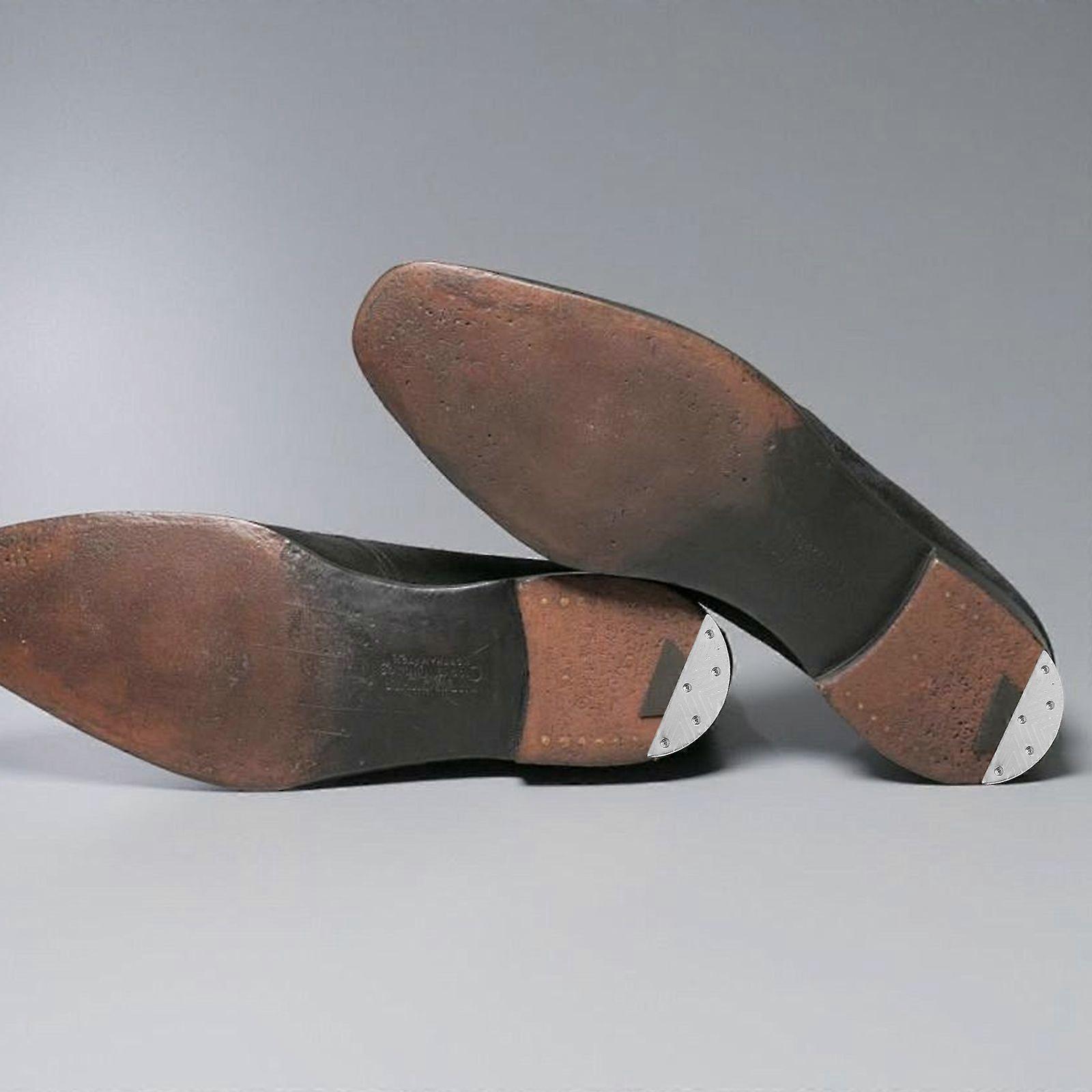 1 Pair Metal Heel Plates Sole Repair Kit With Scews Shoe Heel Guard ...