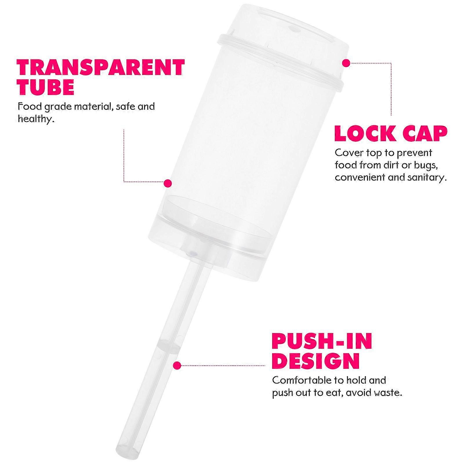 30pcs Round Push-Up Cake Shooter Plastic Clear Cake Holder Push Pops ...