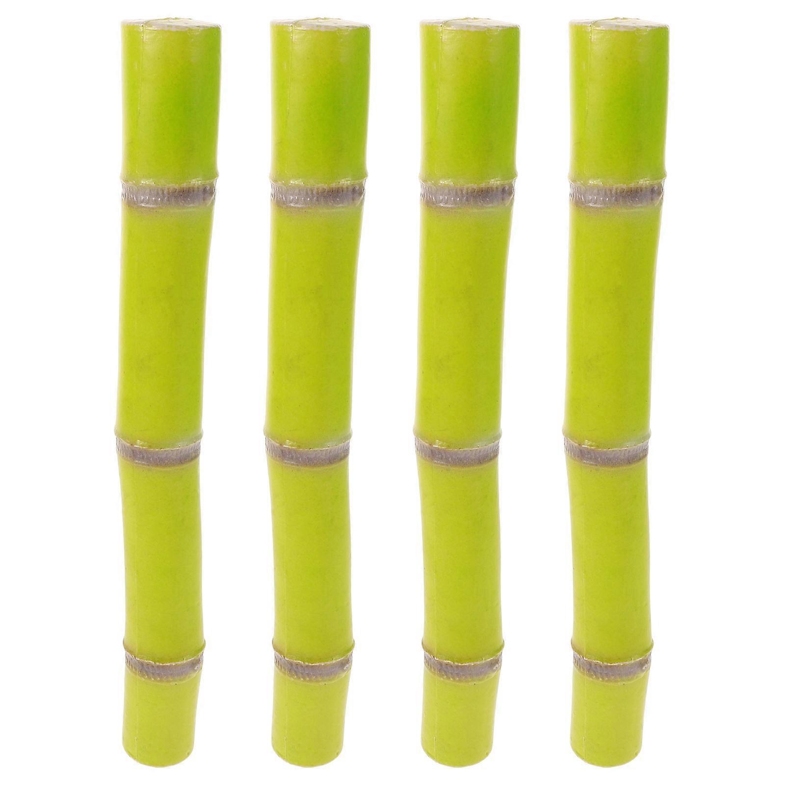 4 Pcs Realistic Fake Sugar Cane Models Artificial Plants for Restaurant ...