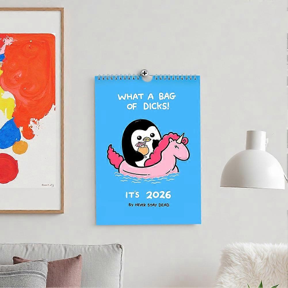 Funny Wall Calendar 2026, What A Bag of Dicks - Offensively Cute ...