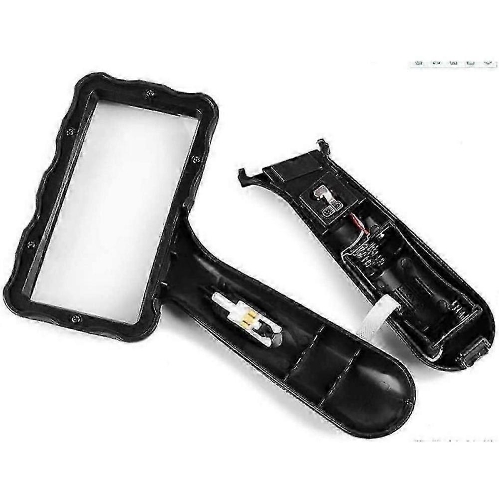 Hand-held Rectangular Magnifying Glass, LED Light Magnifier, 10X ...