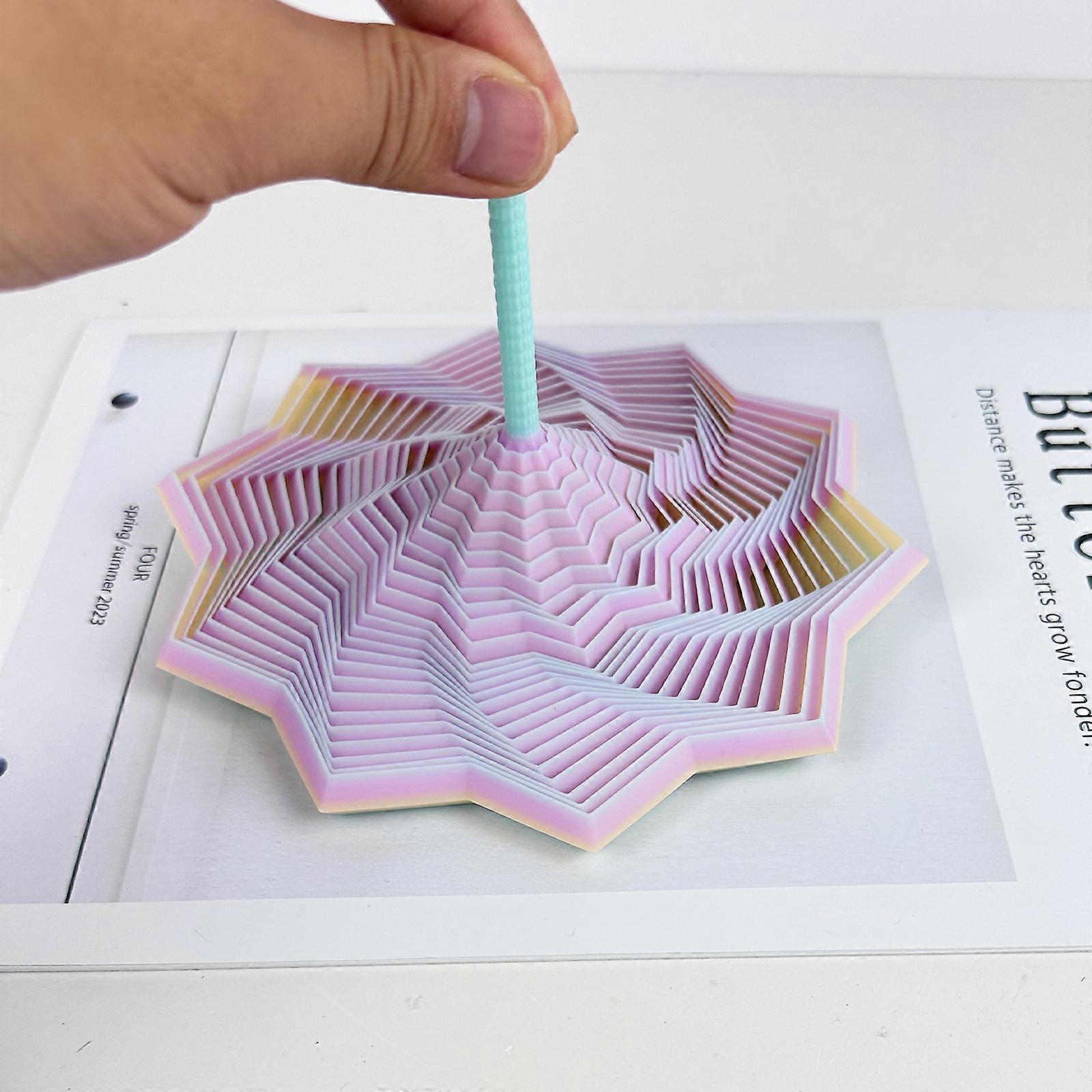 3D Printing Expanded Sensory Fidget Star Model Visual Illusion Hexagon ...