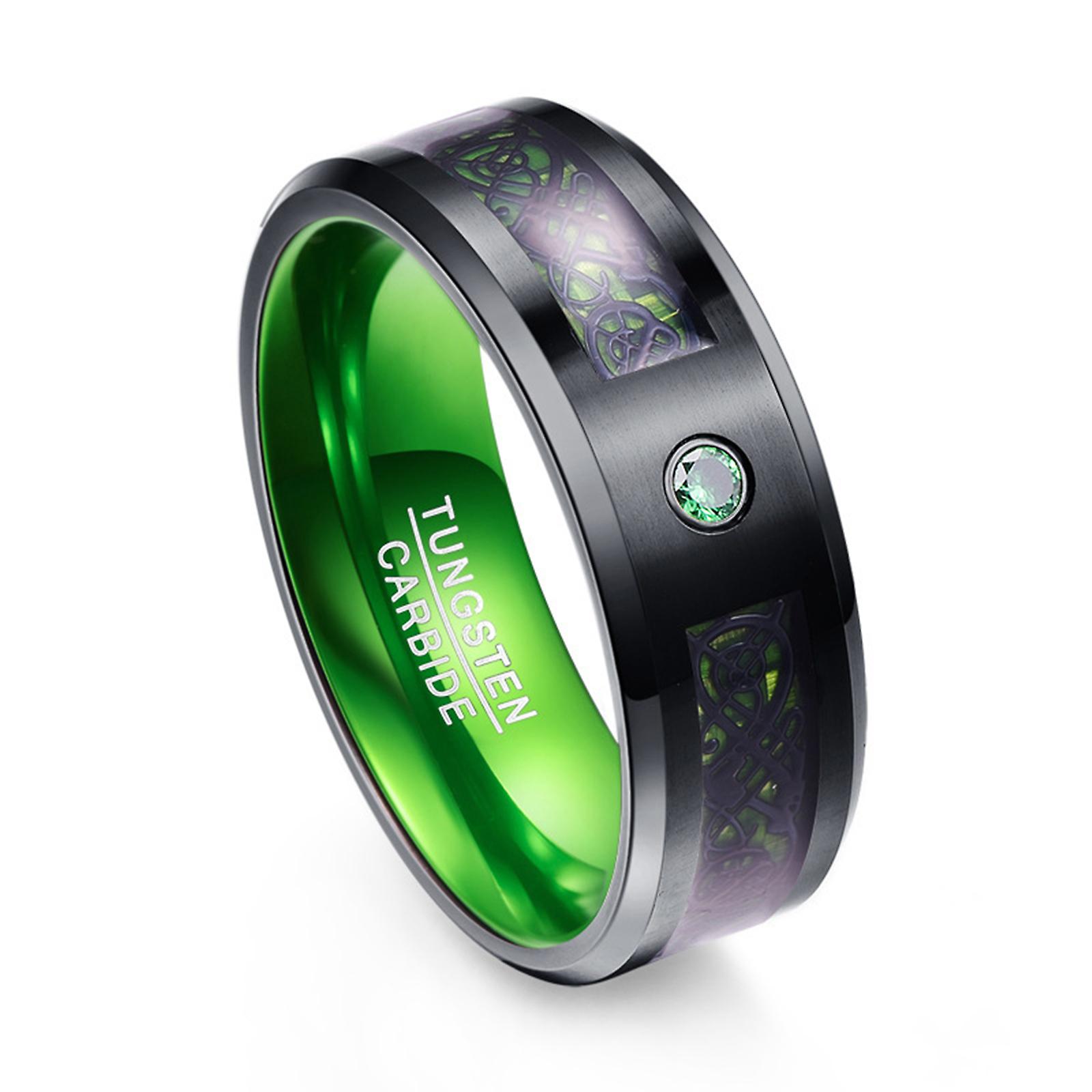 Pure Elemental Dragons Pattern Rings Polished Finish Christmas Gift For ...