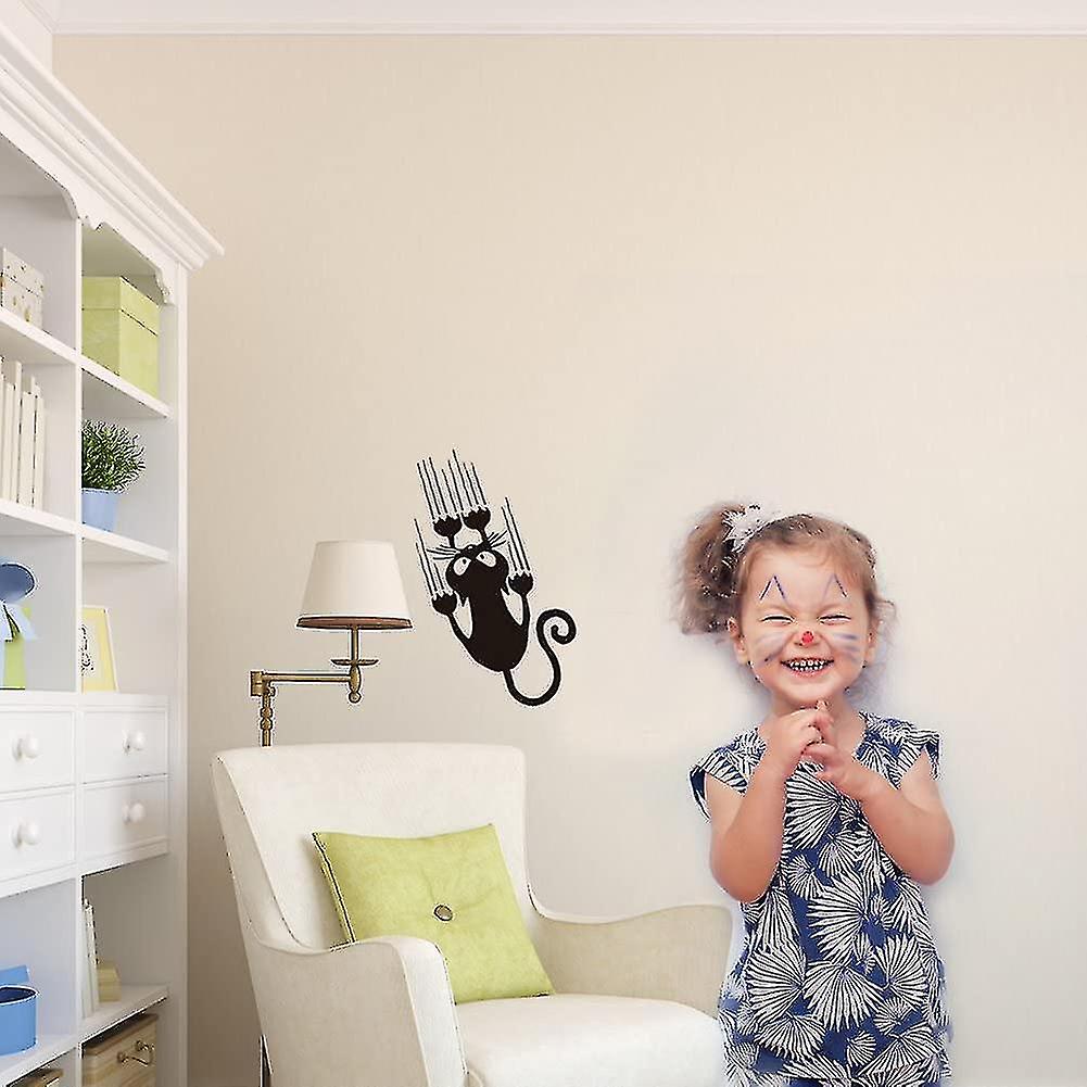 Funny And Cute Black And White Cat Car Stickers, Personalized Funny Car ...