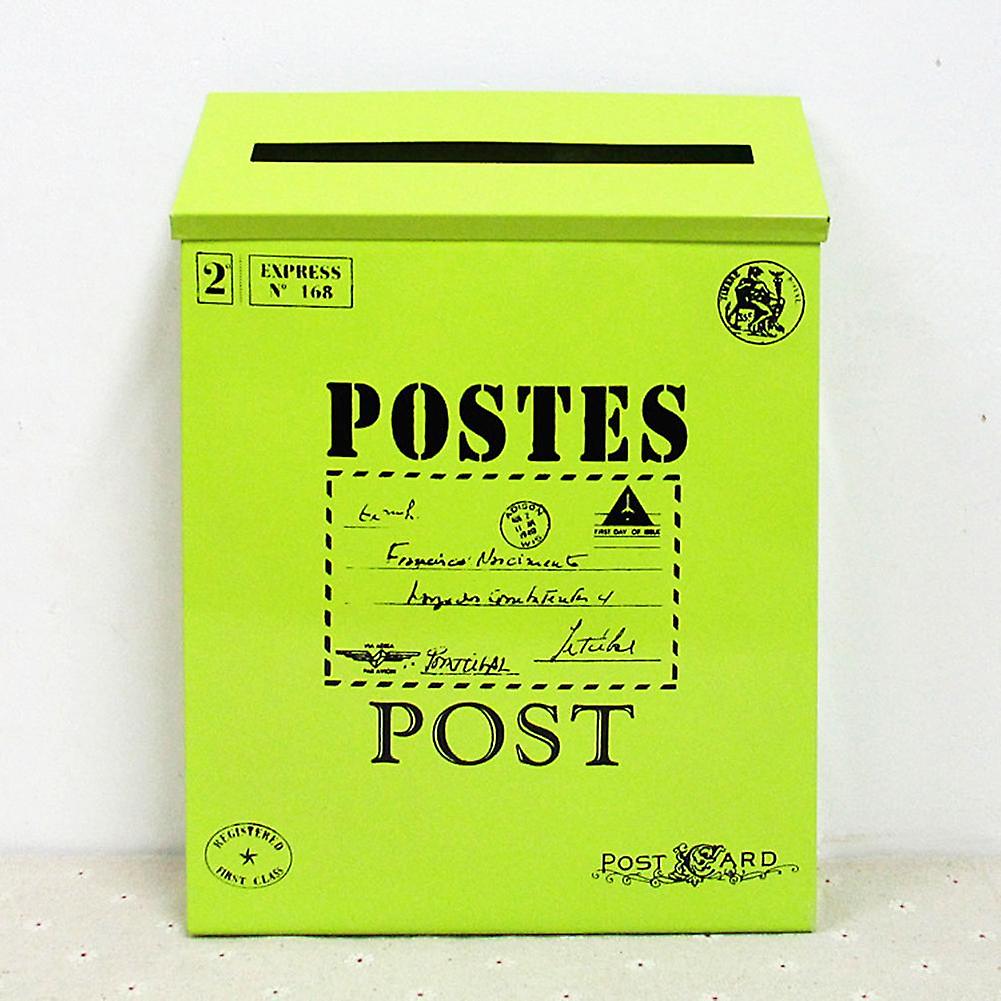 ZHOUBA Retro Metal Wall Mounted Mailbox Bucket Newspaper Letter Box ...