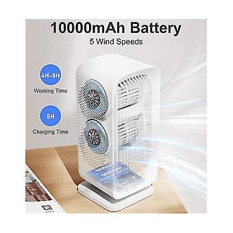 Desk Fan,10000mah Battery Operated Tower Fan Portable Fan Small ...