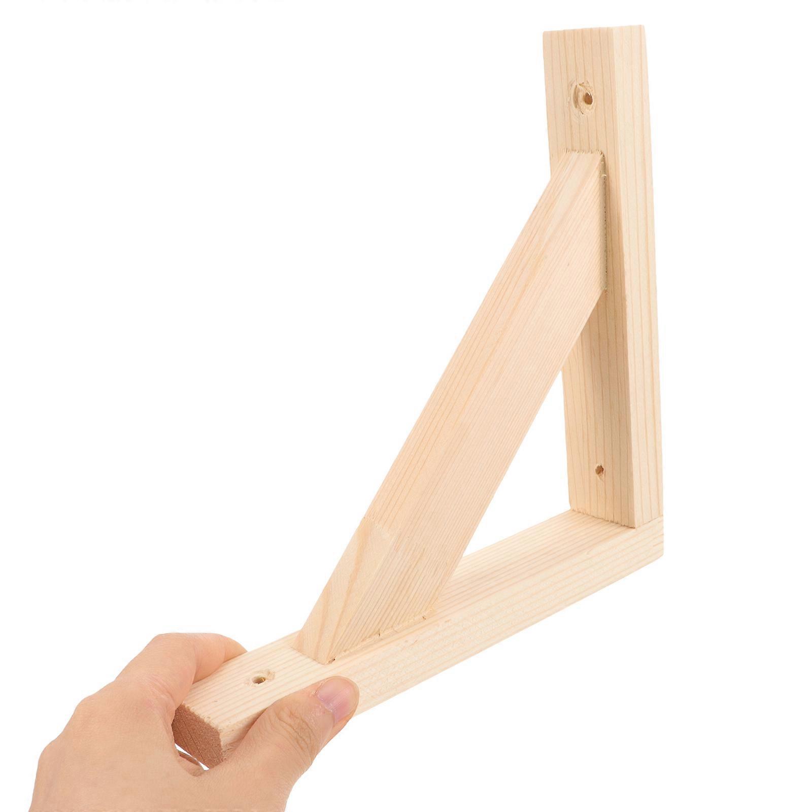 Triangle Wood Shelf Bracket Wooden Floating Shelf Support Bracket Wall ...