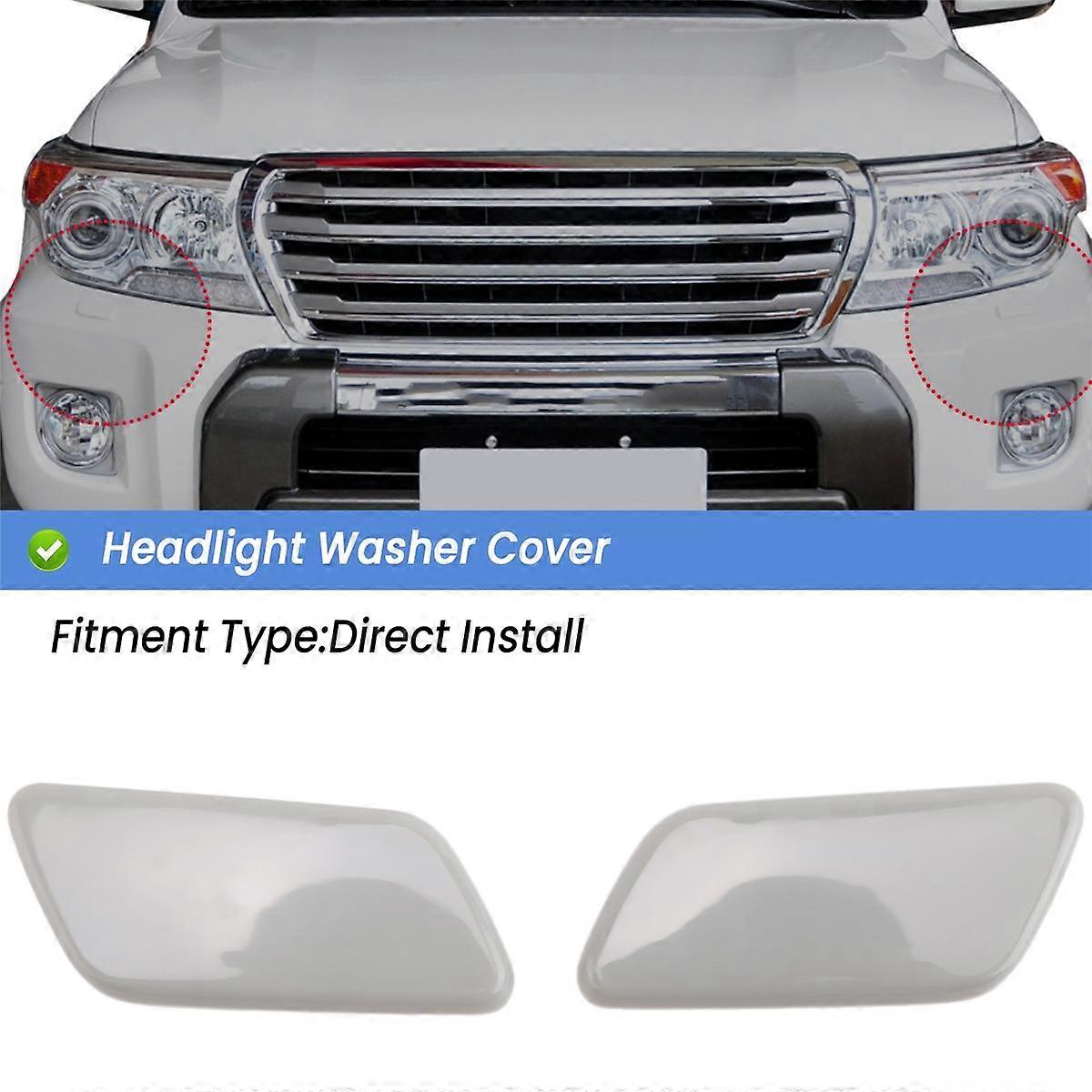 Front Bumper Headlight Washer Cover Water Jet Cap for LAND CRUISER 200 ...