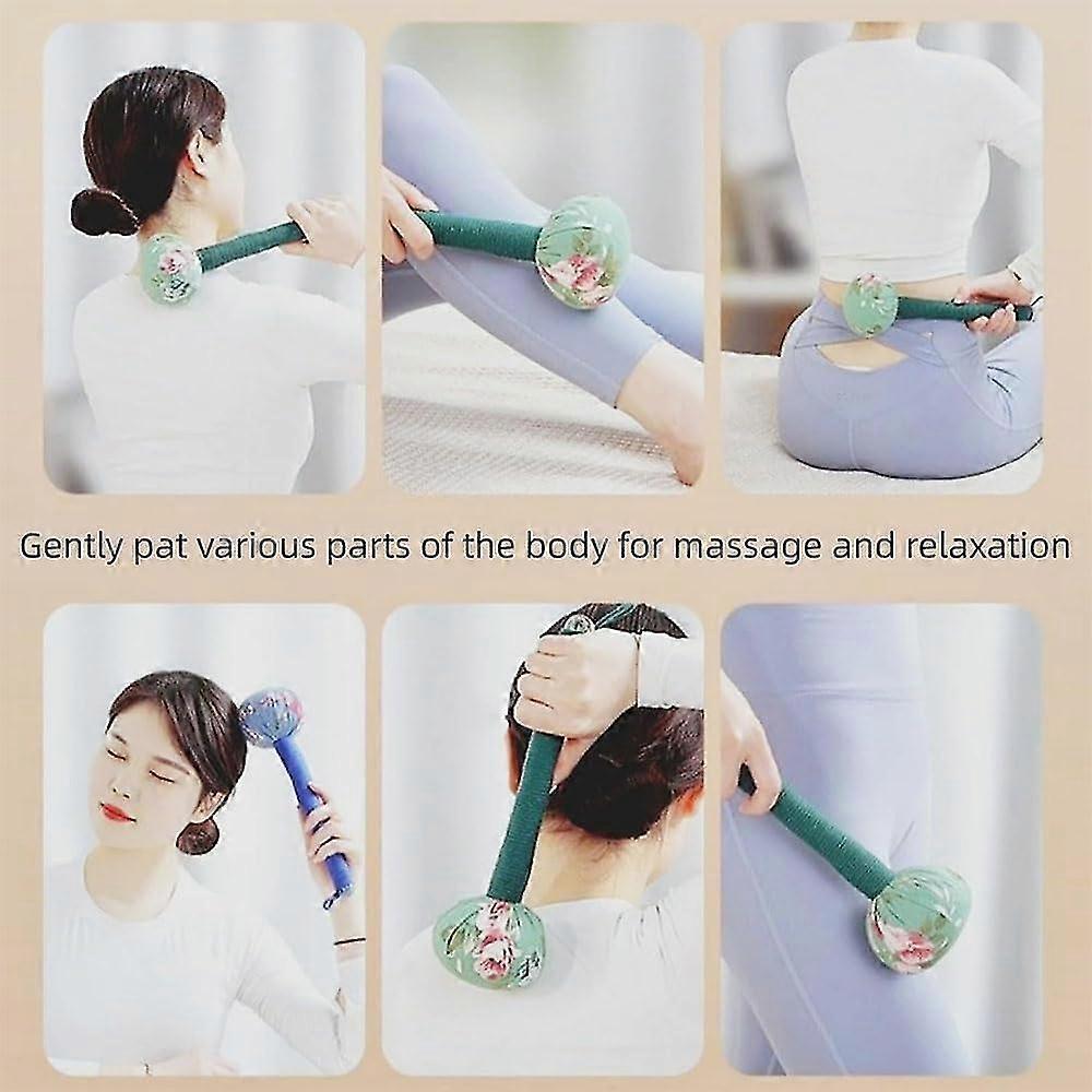 Lymphatic Hammer Long Size Wormwood Massage Hammer, Back Knock Long ...