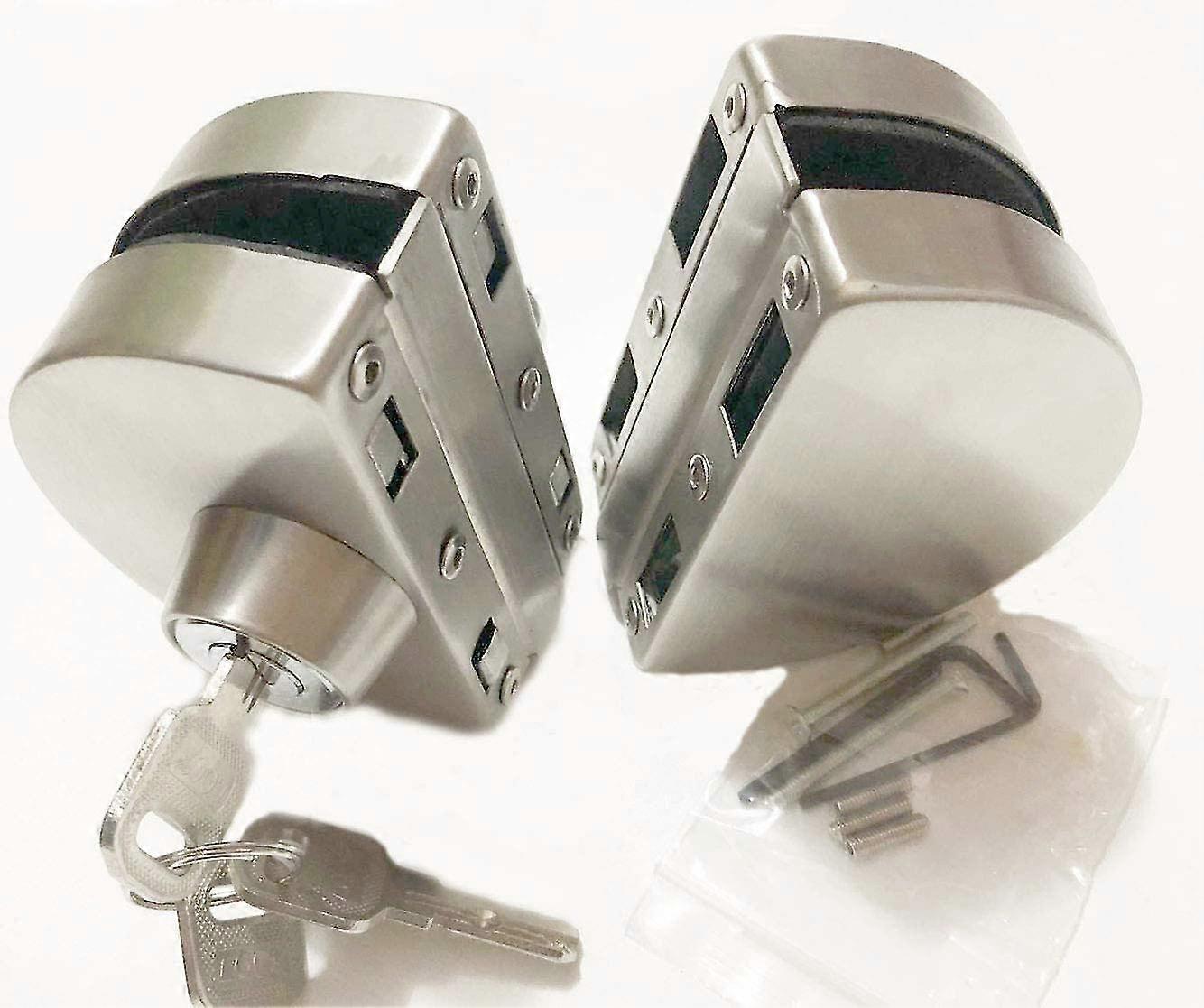 Glass Door Lock, Case, Durable Chrome Stainless Steel Desk 10mm-12mm ...