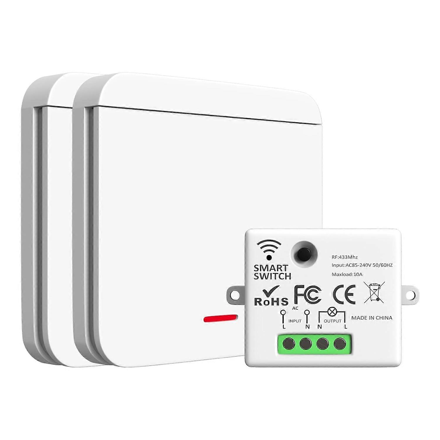 Wireless Switch Kit, RF Wireless Switch & Receiver Controller 2200W/10A ...