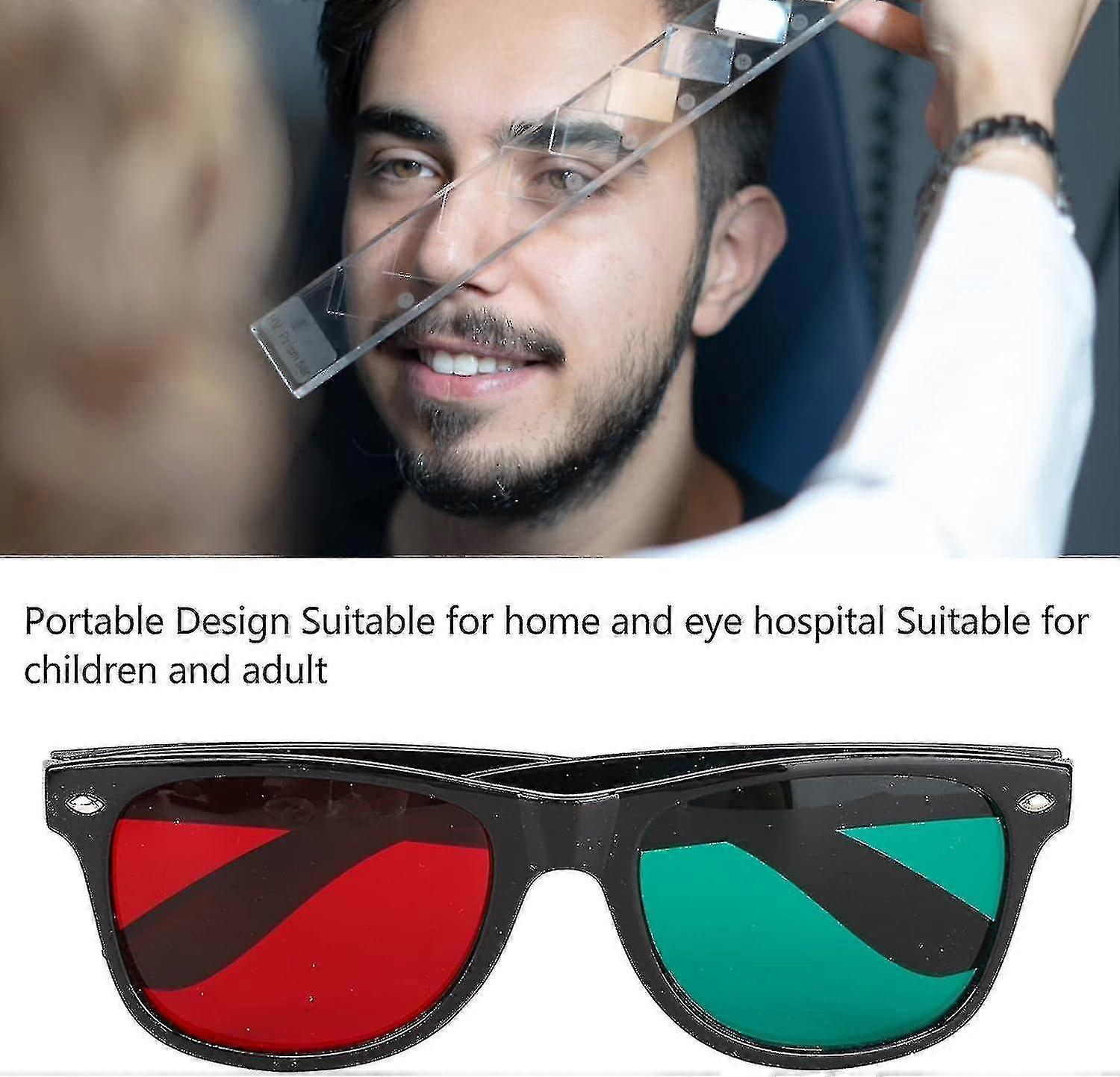 Red Green Glasses, Vision Training Eyeglasses For Amblyopia Exotropia ...