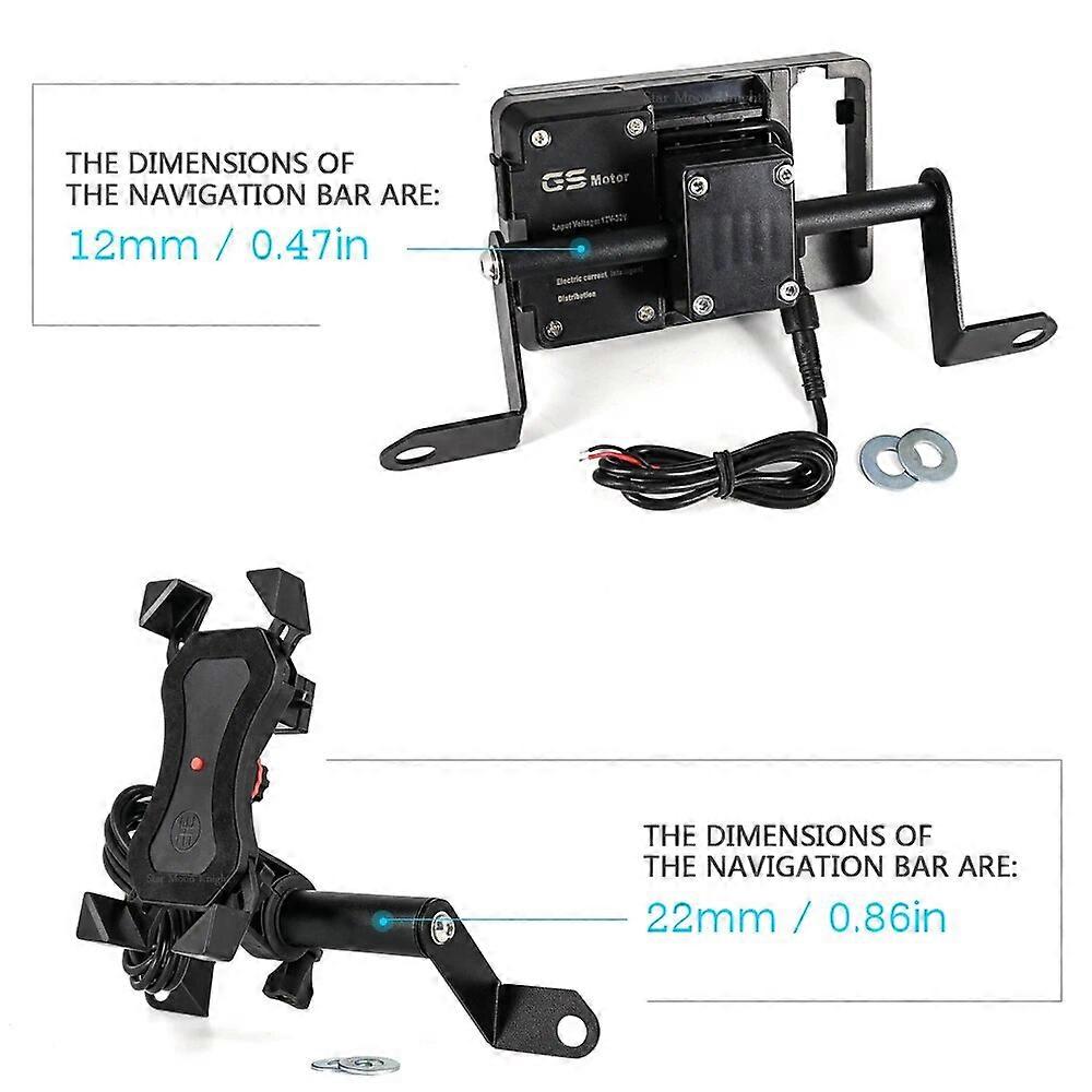 Motorcycle Mobile Phone USB Navigation Bracket Mobile Phone GPS Plate ...