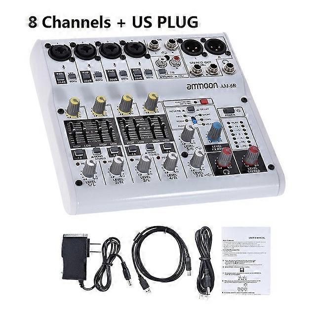 AM-4R Mixer Console 6-Channel Audio Mixing Console Sound Card Digital ...