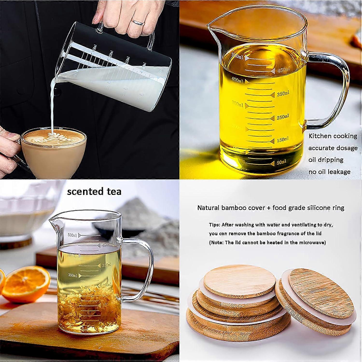 Glass Measuring Jug , Kitchen Lab Clear Easy to Read Measurements ...