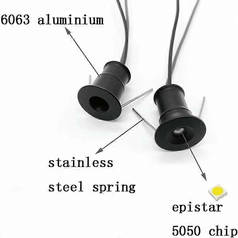 Black 9 Pack 12V 1W Mini LED Spotlights Recessed Ceiling Lights for ...