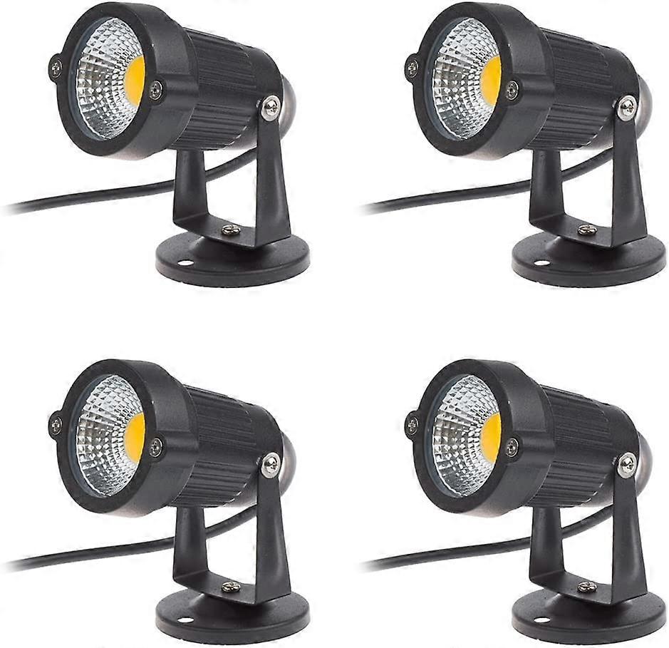 Set of 4 LED Spotlight 3W 220V Adjustable Garden Spotlights Outdoor ...
