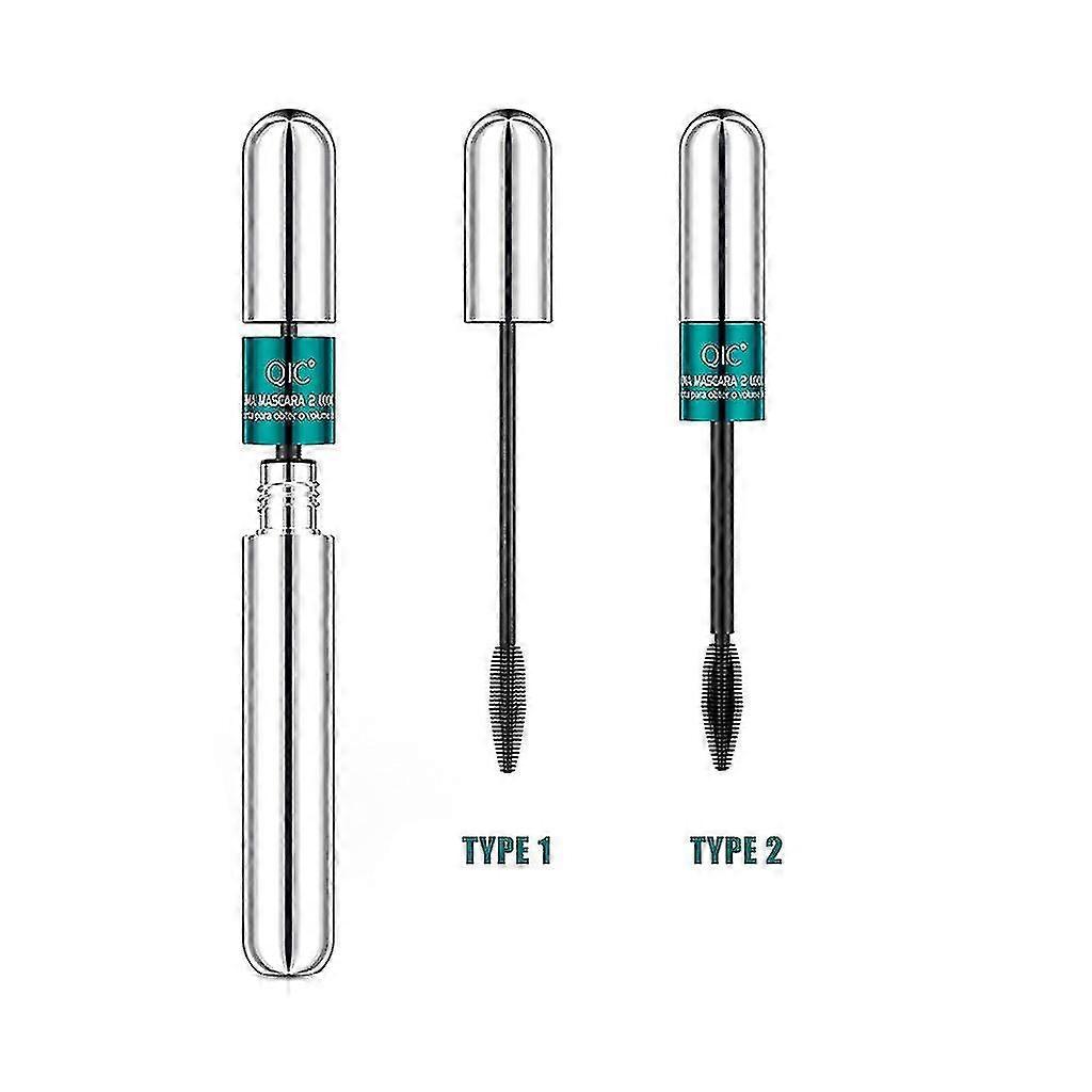 Qic Mascara 4d Waterproof Slender Thick Make-up Two Brush Heads In One | Fruugo UK