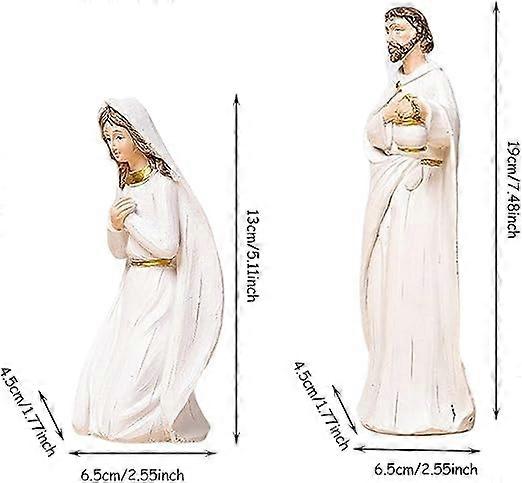 Julkrubba för jul inomhus, harts julkrubba med siffror, krubba scen ...